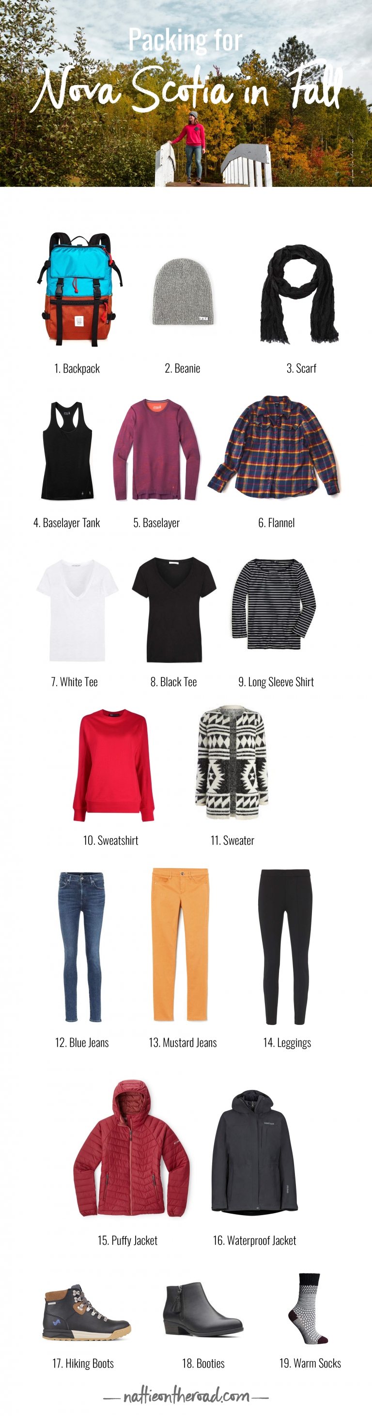 Packing for Nova Scotia in Fall - Nattie on the Road